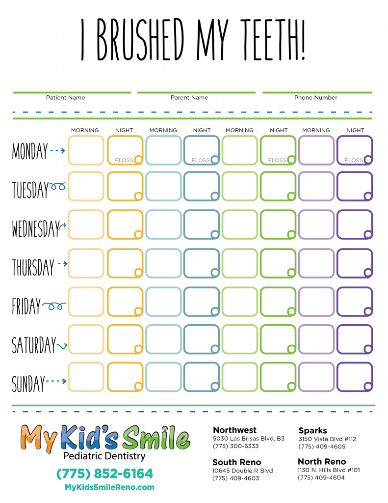 Brush Chart - My Kids Smile - Reno, NV